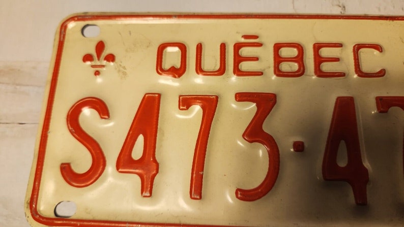 1976 Quebec Licence Plate 1976 Quebec Snowmobile Licence Plate Vintage ...