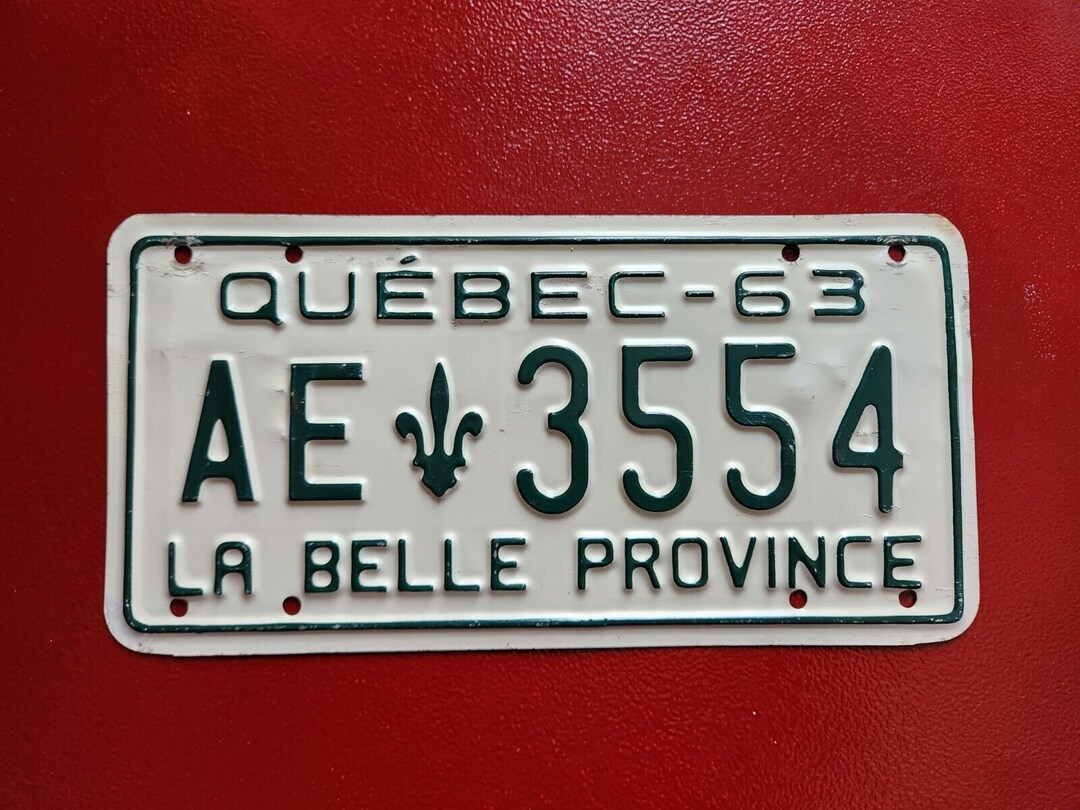 1963 Québec School Bus Licence Plate Quebec Vintage Licence - Etsy