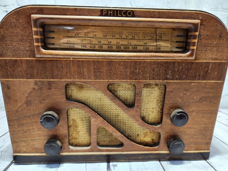 1940 Philco Radio Model 40-115. Mid Century Radio Art Deco - Etsy