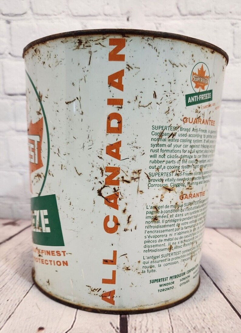 Vintage Supertest Anti-freeze Can, Canadian Gas & Oil Collectible ...