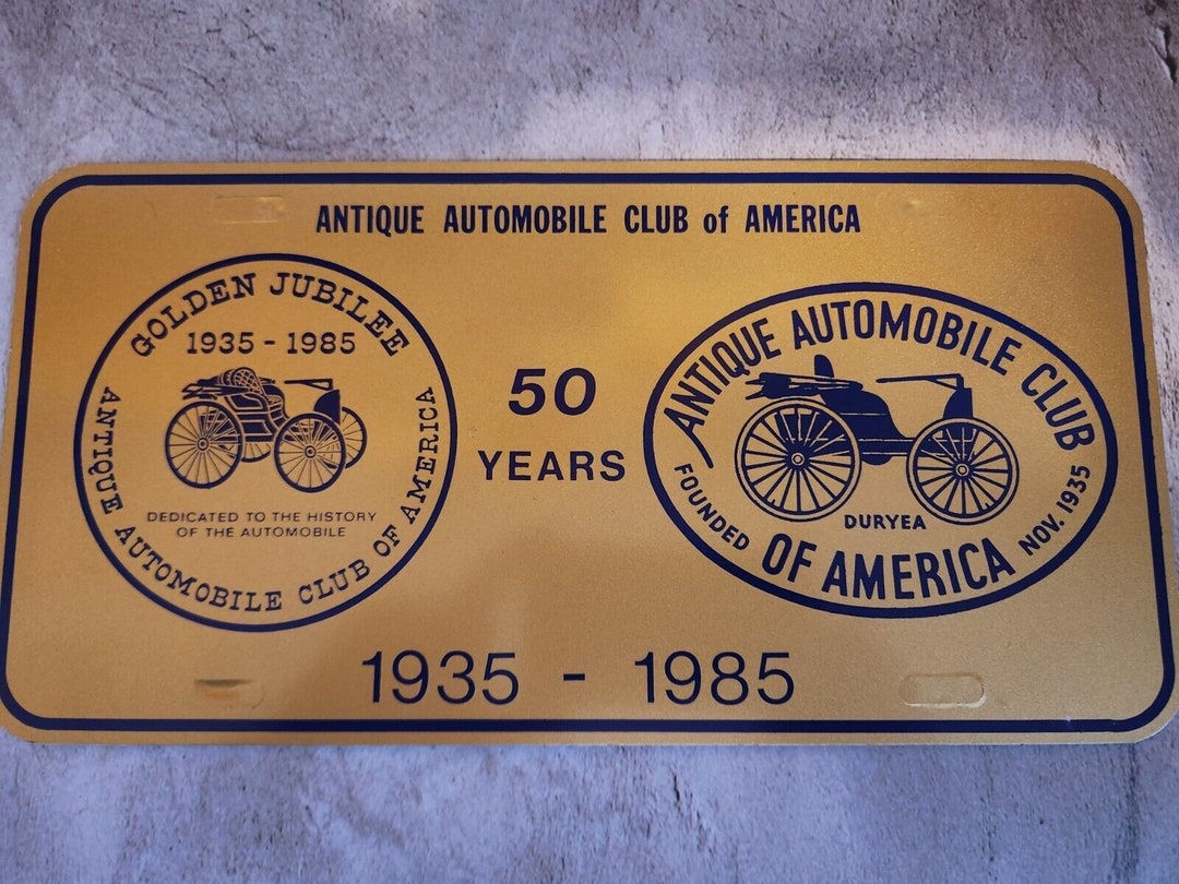 Antique Automomobile Club of America Booster Plate 50th Nos New Old ...
