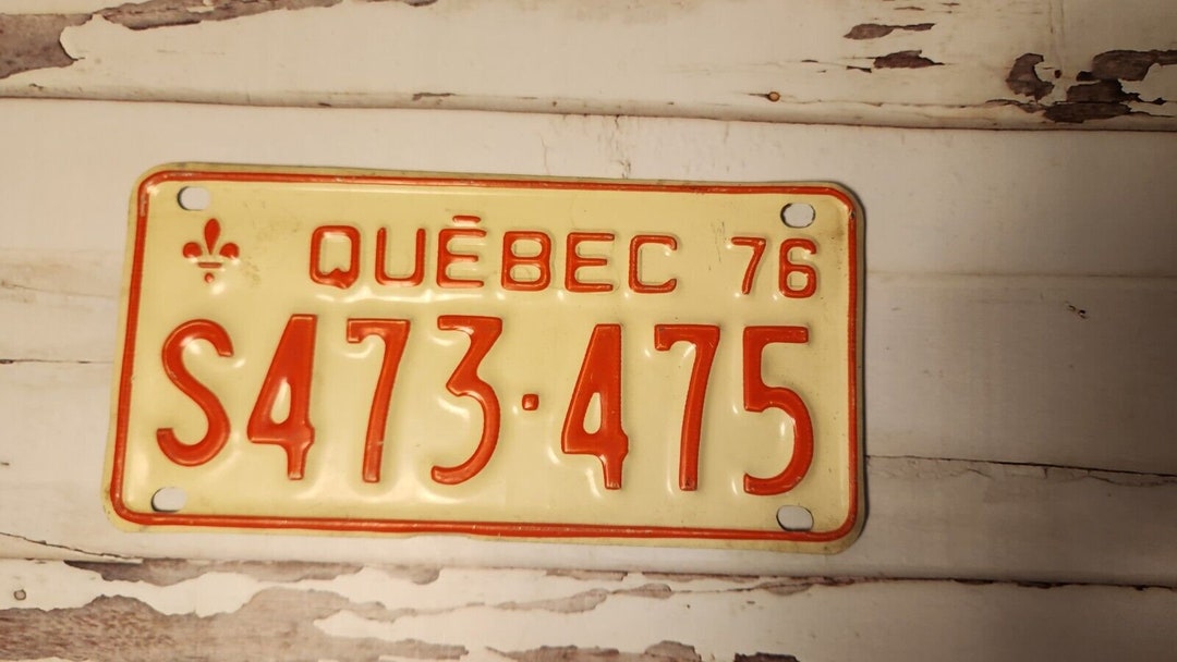 1976 Quebec Licence Plate 1976 Quebec Snowmobile Licence Plate Vintage ...