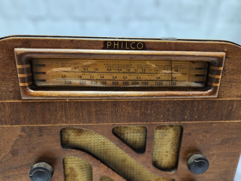 1940 Philco Radio Model 40-115. Mid Century Radio Art Deco - Etsy
