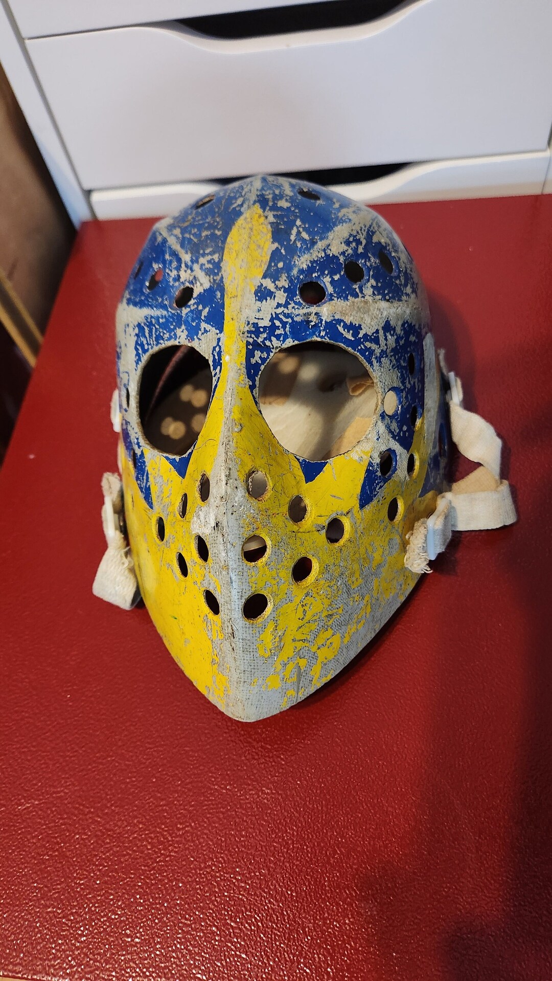 Vintage Fibrosport F204 Fiberglass Goalie Mask Bernard Parent Blazers ...