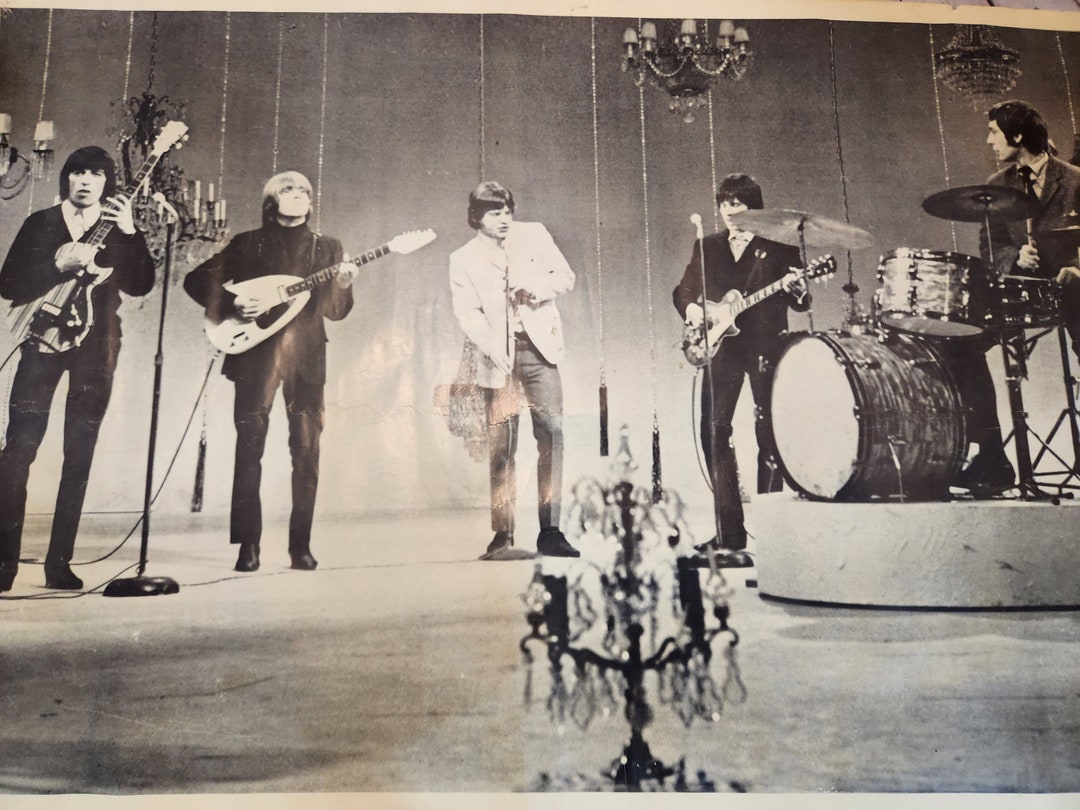 Vintage Rolling Stones Large Poster Pre 1969 With Brian Jones Great ...