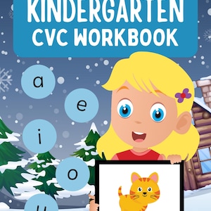 Kindergarten CVC Workbook – Printable & Reading Practice - Short Vowel ...