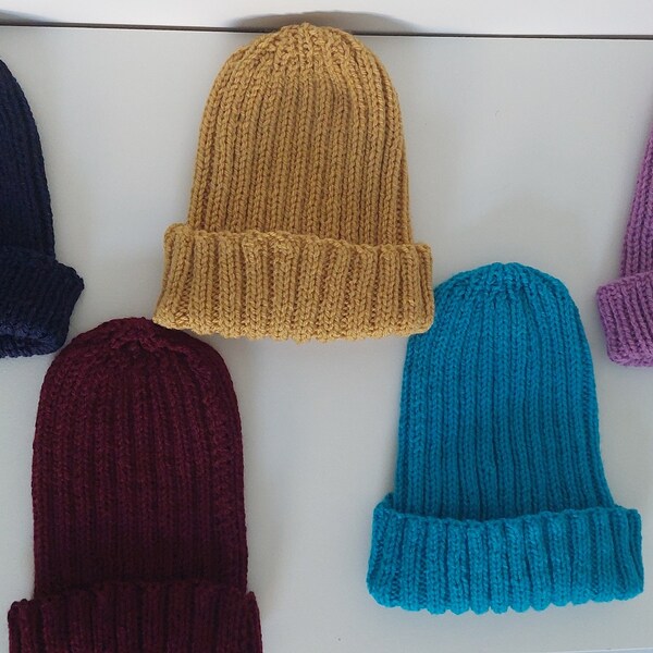 Hand Knit Beanie - Etsy UK