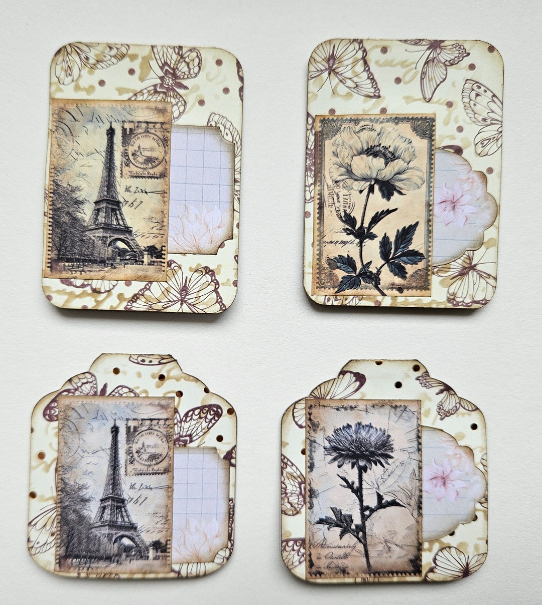 Hidden Paperclip Tab Bookmark Junk Journal Romantic Victorian Vintage ...