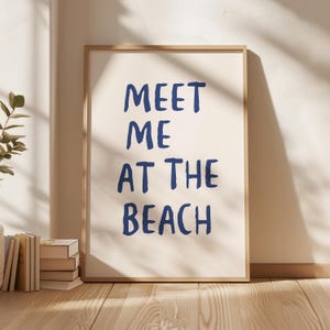 Blue Coastal Wall Art Set of 2 Prints, Navy Bikini Summer Poster, Meet ...