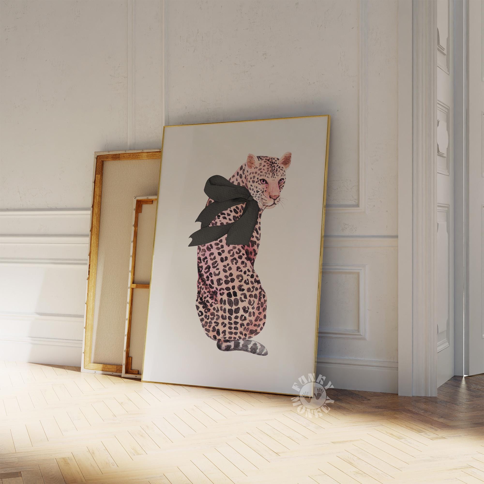Trendy Leopard Print Set, 8 Ball Digital Prints, Pink Leopard Wall Art ...