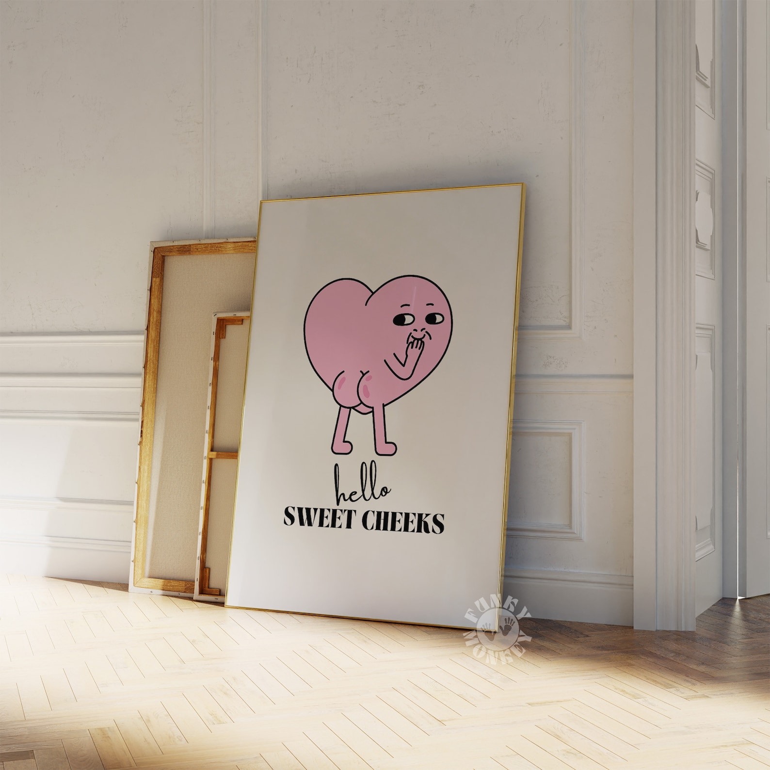 Hello Sweet Cheeks Retro Bathroom Print Funny Bathroom Wall - Etsy