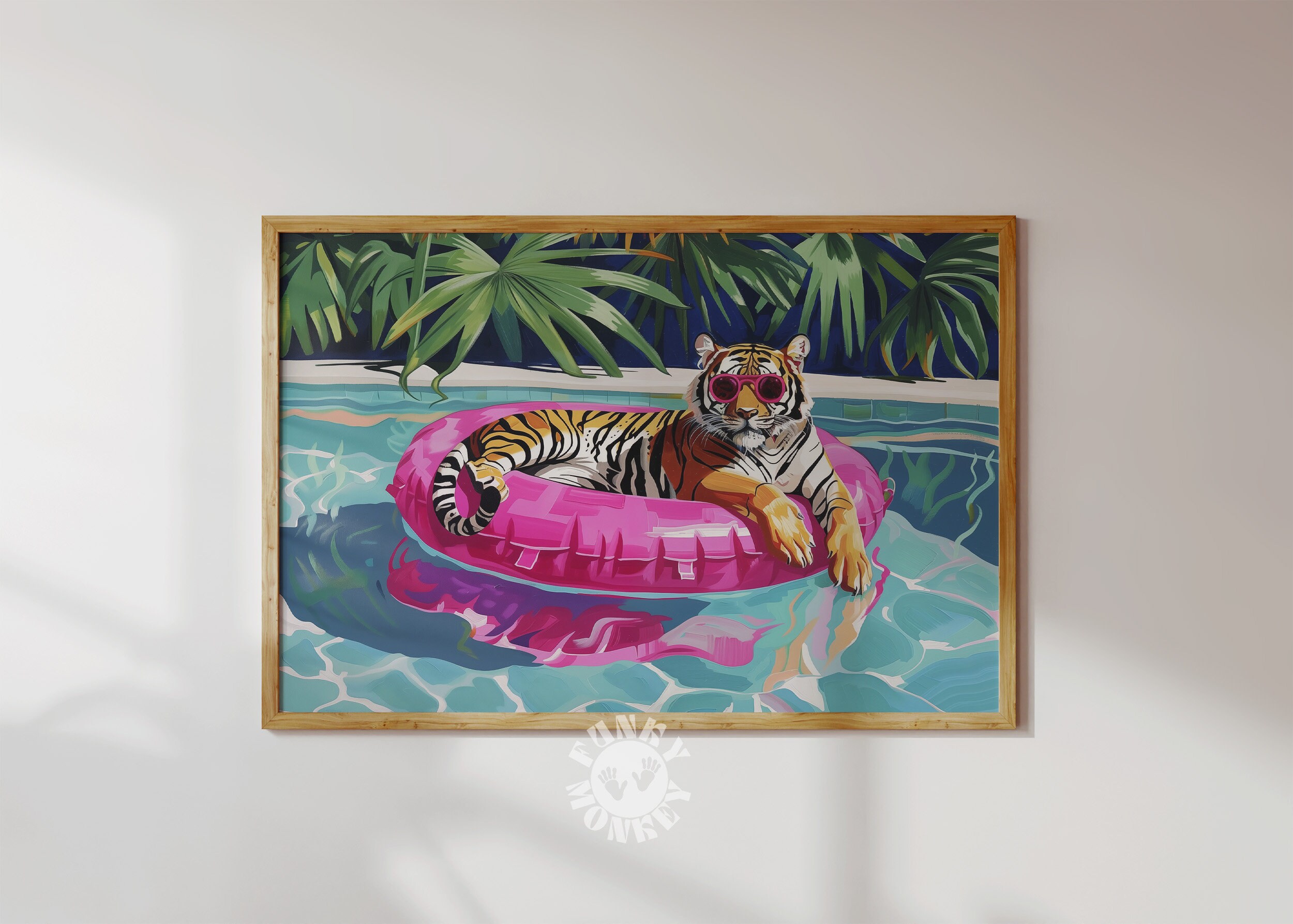 Dopamine Tiger Print, Preppy Pool Print, Summer Fashion Animal ...