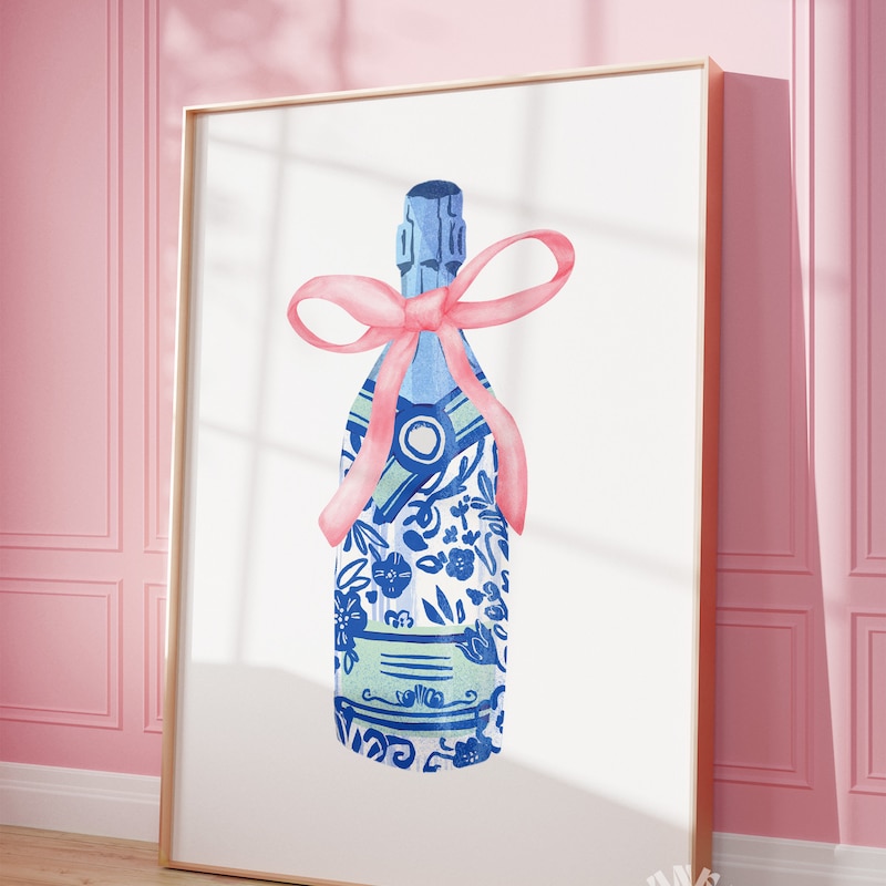Champagne Print - Etsy