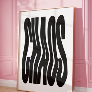 Trendy Print Set of 9, Black White Gallery Wall Set, Funky Retro ...