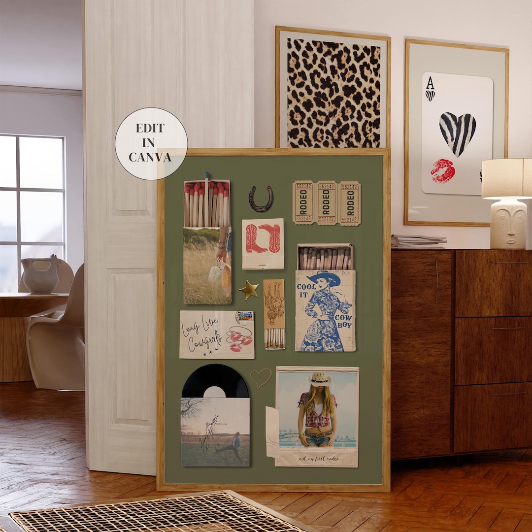 Custom Western Matchbox Print, Matchbook Wall Art, Trendy Cowgirl ...