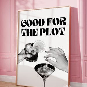 Trendy Print Set of 9, Black White Gallery Wall Set, Funky Retro ...