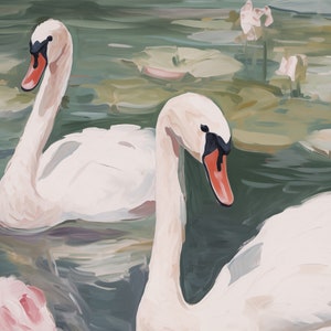 Coquette Room Decor, Swan Print, Grandmillenial Downloadable Print ...