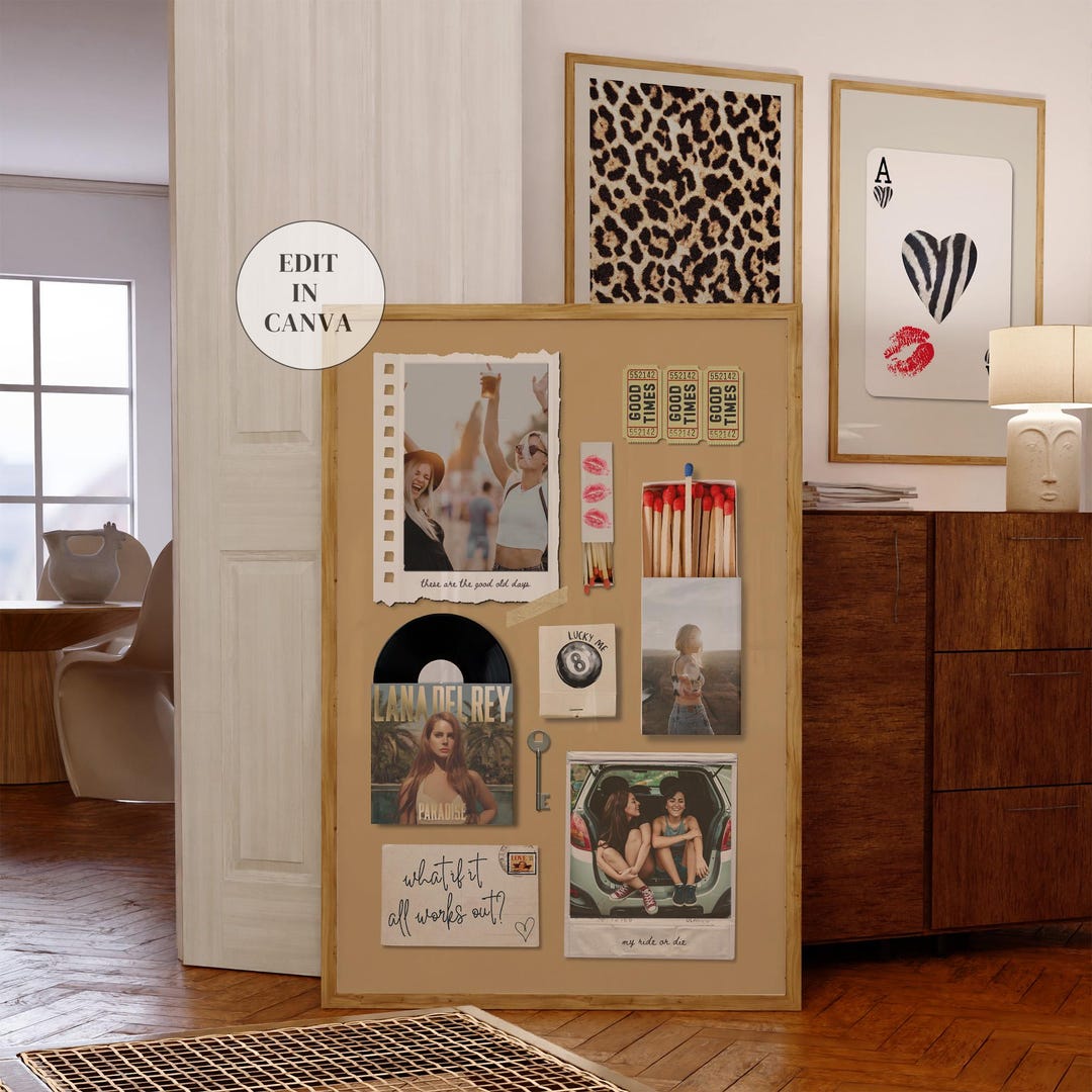 Custom Matchbook Matchbox Print, Trendy Collage Wall Art, Editable ...