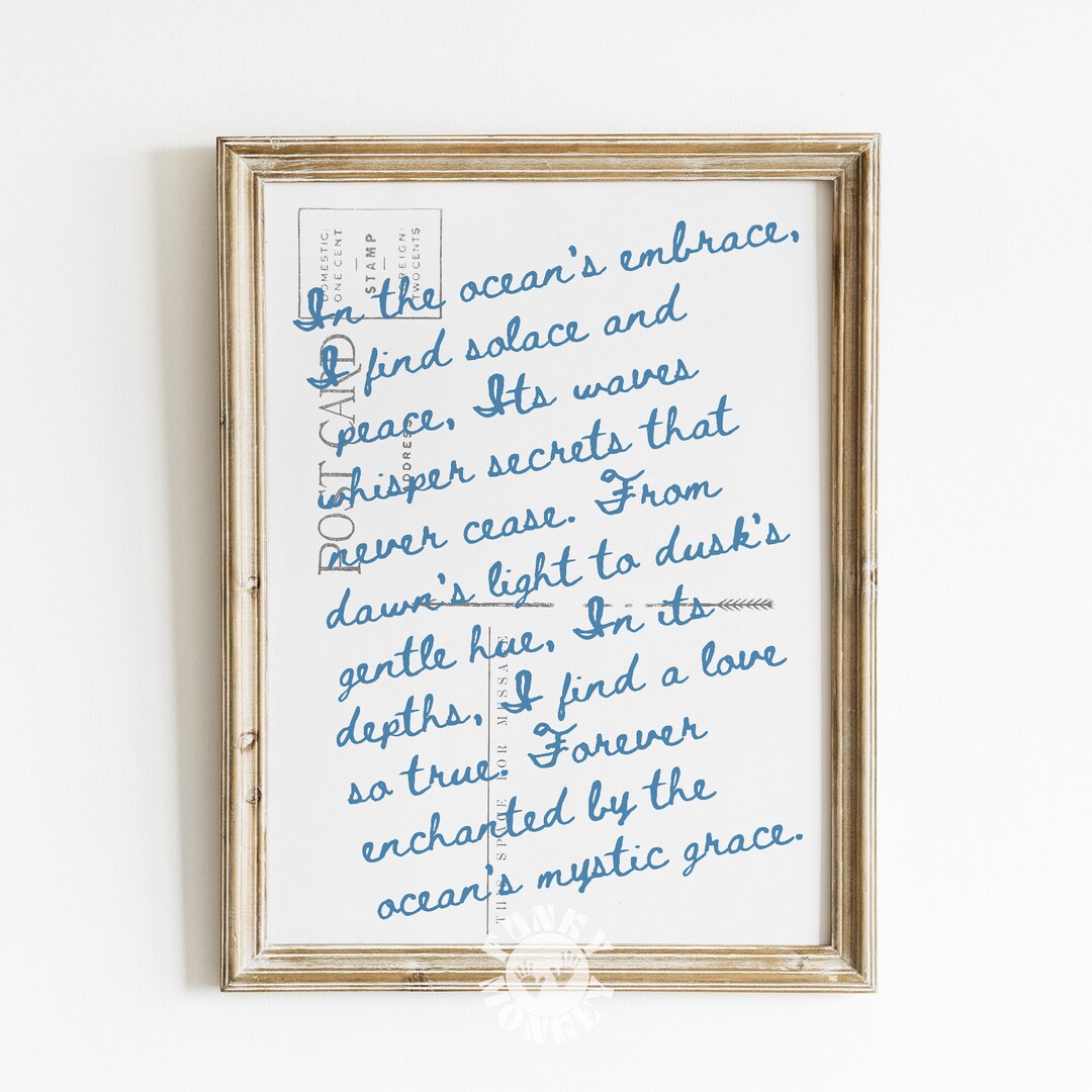 Ocean Quote Art Print, Coastal Cowgirl Wall Art, Coastal Granddaughter ...