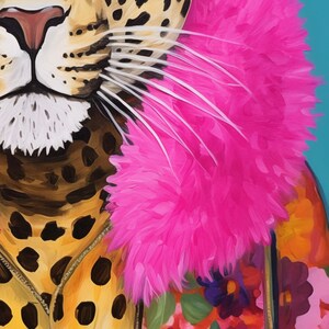 Fashion Animal Print, Funky Leopard Art Print, Preppy Leopard Printable ...