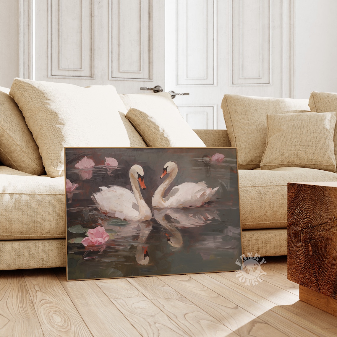 Swan Digital Print, Coquette Room Decor, Swan Painting, Vintage Nursery ...