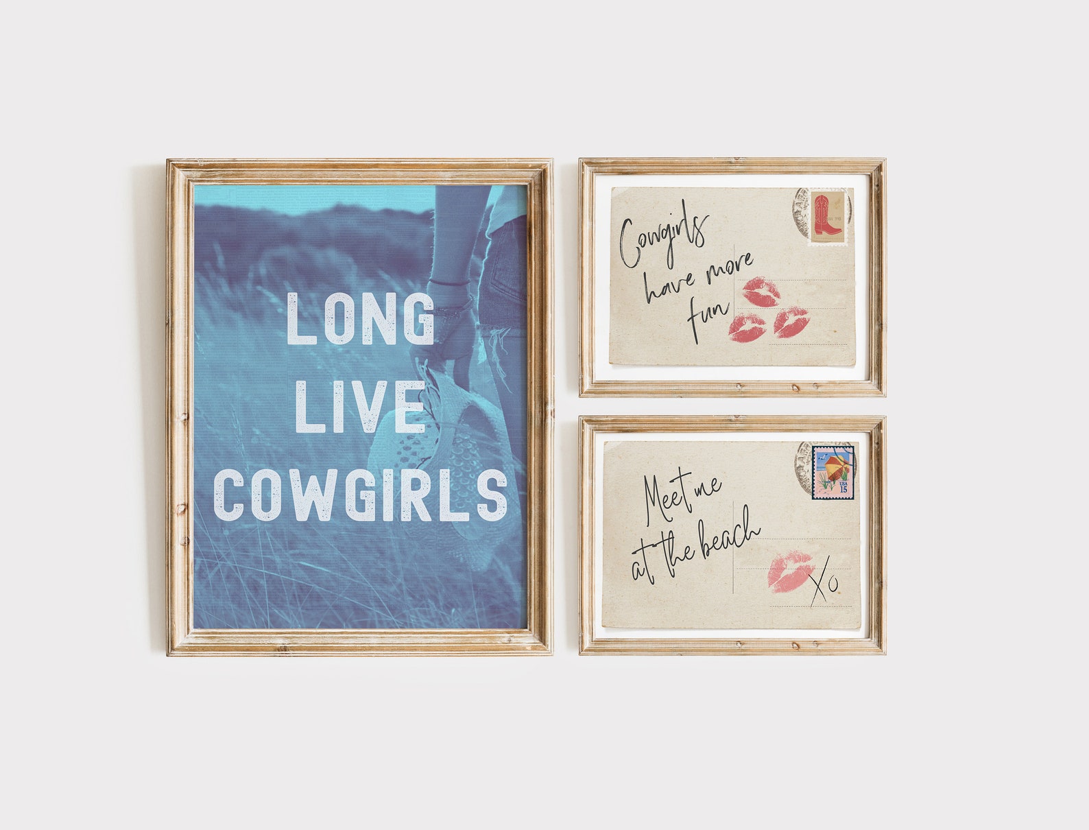 Coastal Cowgirl Wall Art Print Set of 12, Trendy Gallery Wall Posters ...