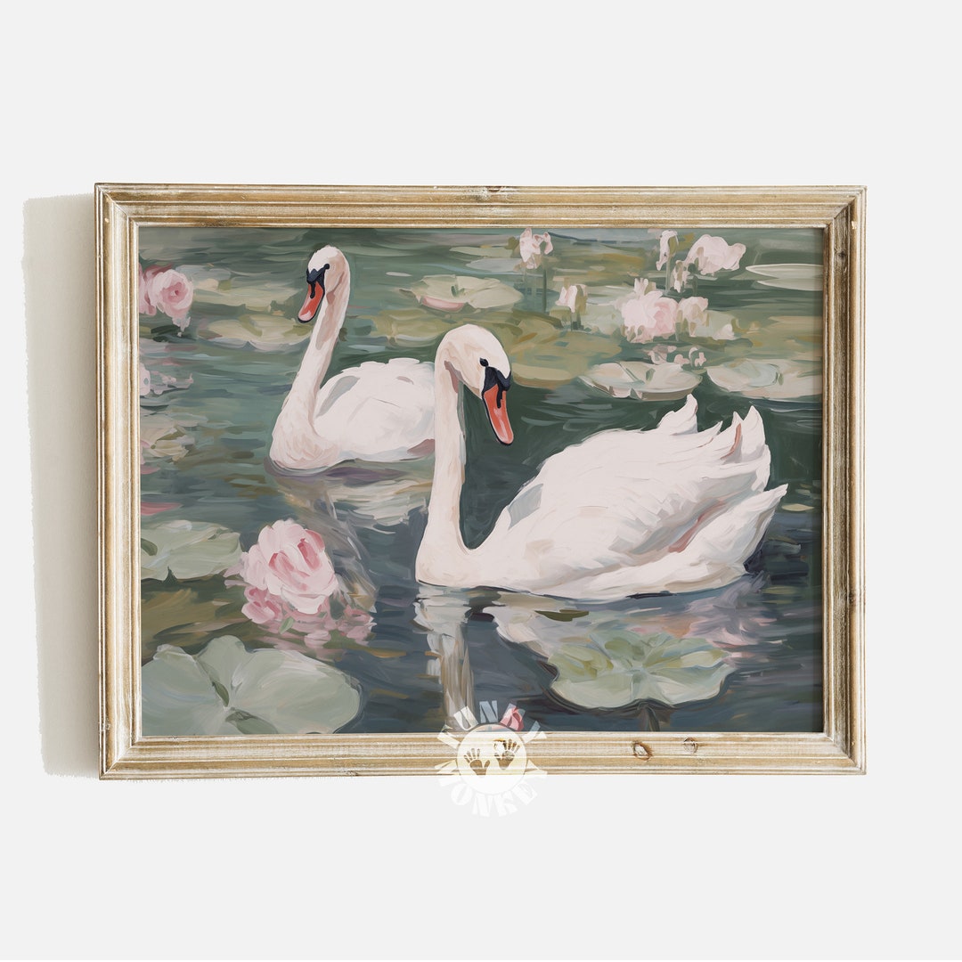 Coquette Room Decor, Swan Print, Grandmillenial Downloadable Print ...