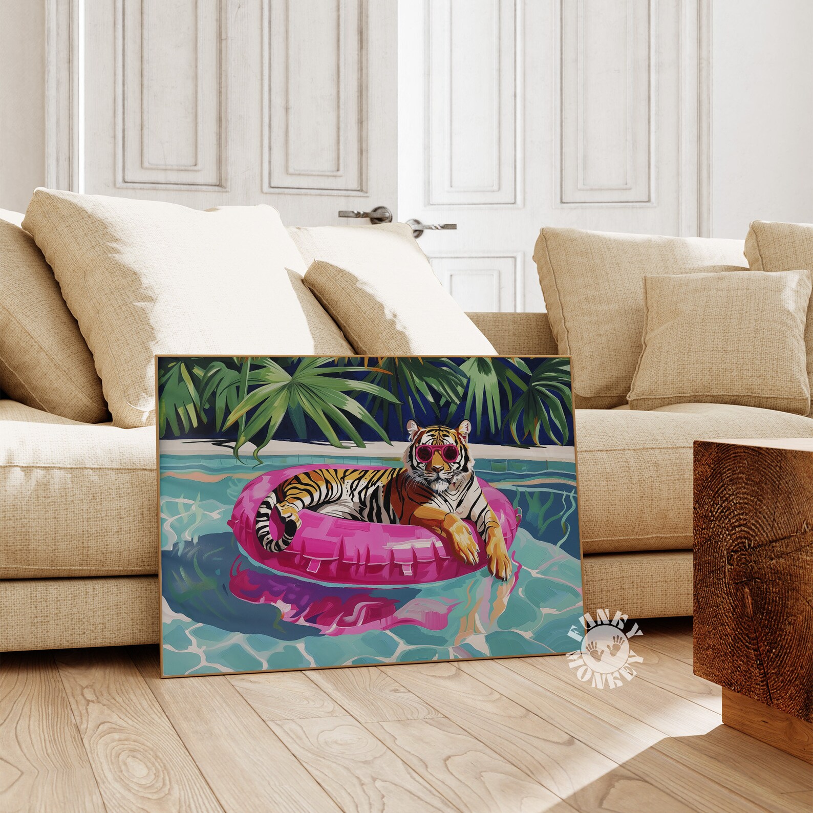 Dopamine Tiger Print, Preppy Pool Print, Summer Fashion Animal ...