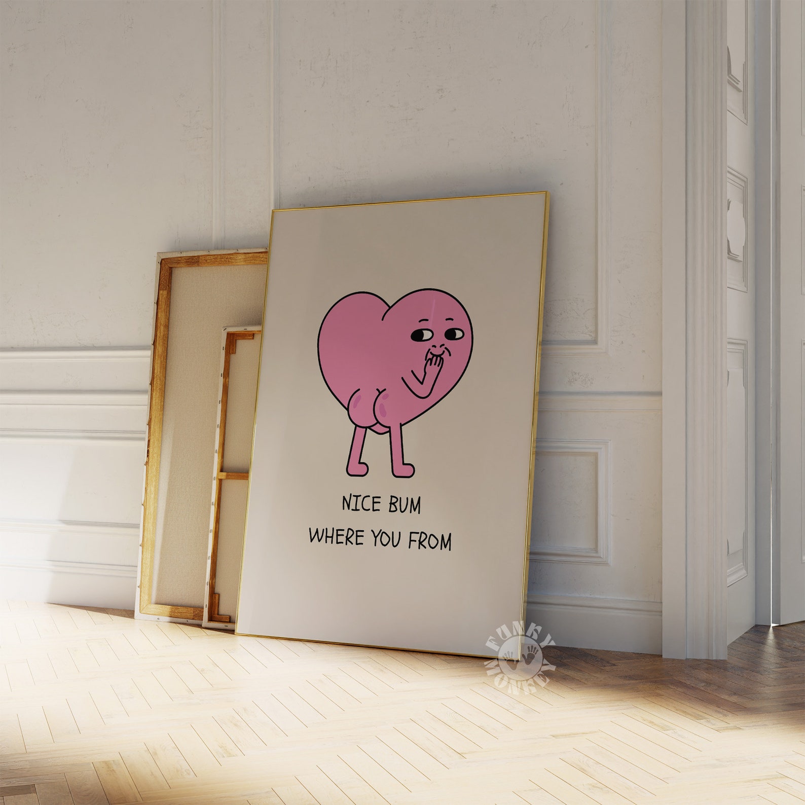 Funny Retro Print Nice Bum Poster Print Cute Bathroom Decor - Etsy