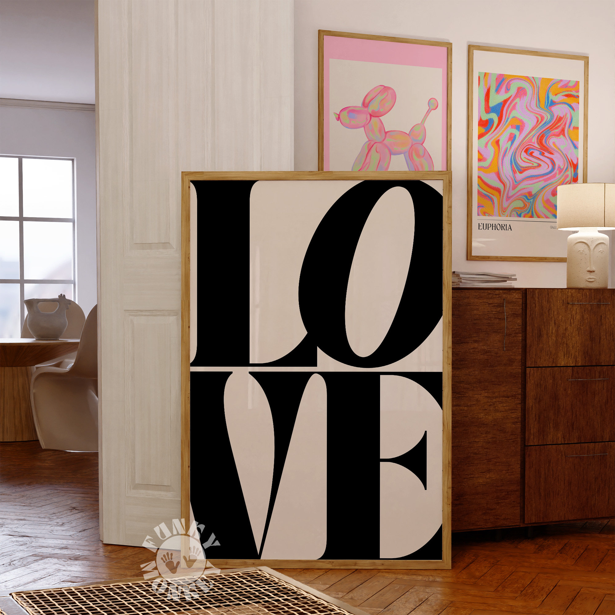 Love Art Print Retro 70s Love Poster Trendy Wall Print Y2K - Etsy