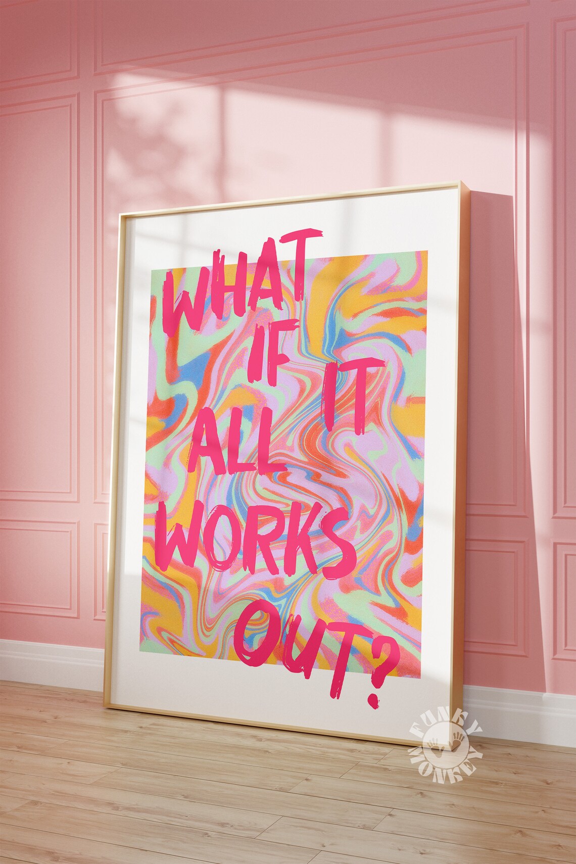 What If It All Works Out Trendy Wall Art Prints, Preppy Wall Decor ...