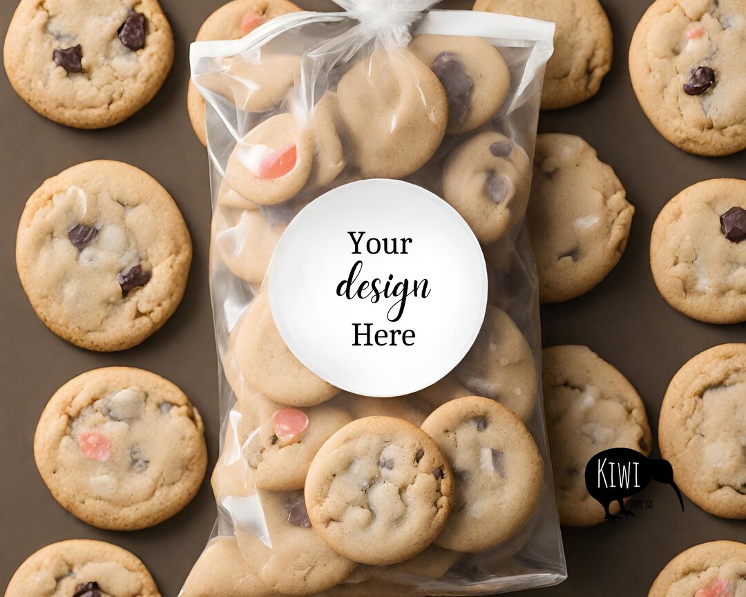 Cookie Business Mockup Bakery Design Blank Cookie Mockup Round Sticker ...