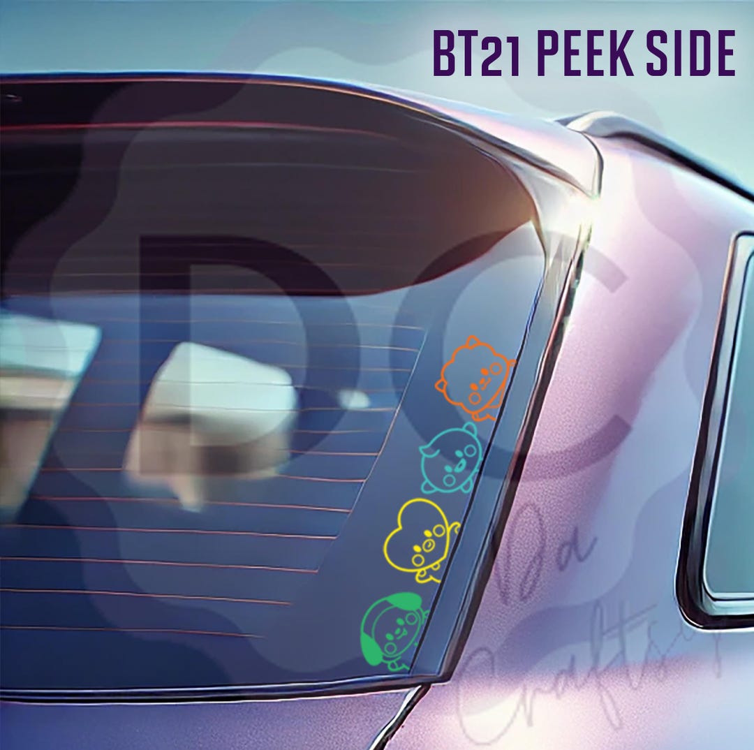 BT21 Fanmade - Peek-a-boo - Peeking - Peeping - BTS Decal/vinyl Sticker ...