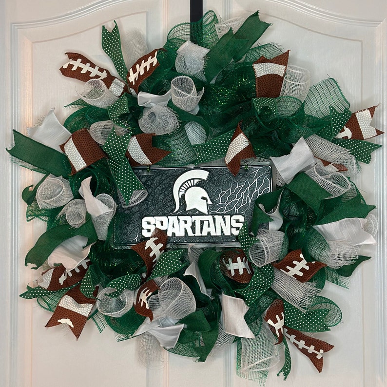 Michigan State Spartans Wreath - Etsy