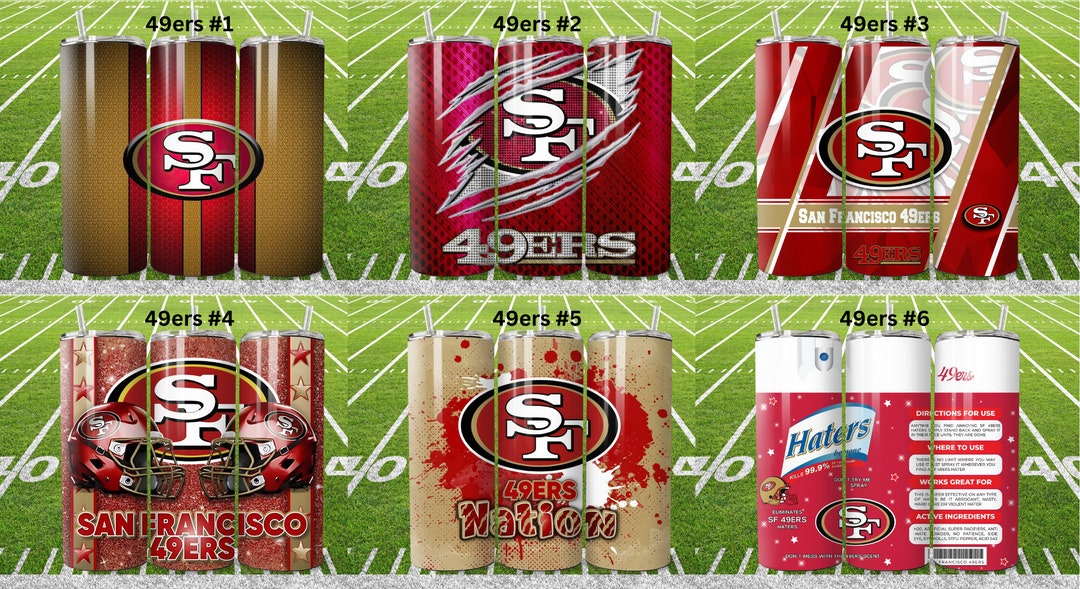 NFL San Francisco 49ers 20oz Skinny Stainless Tumbler Hot/cold Travel ...