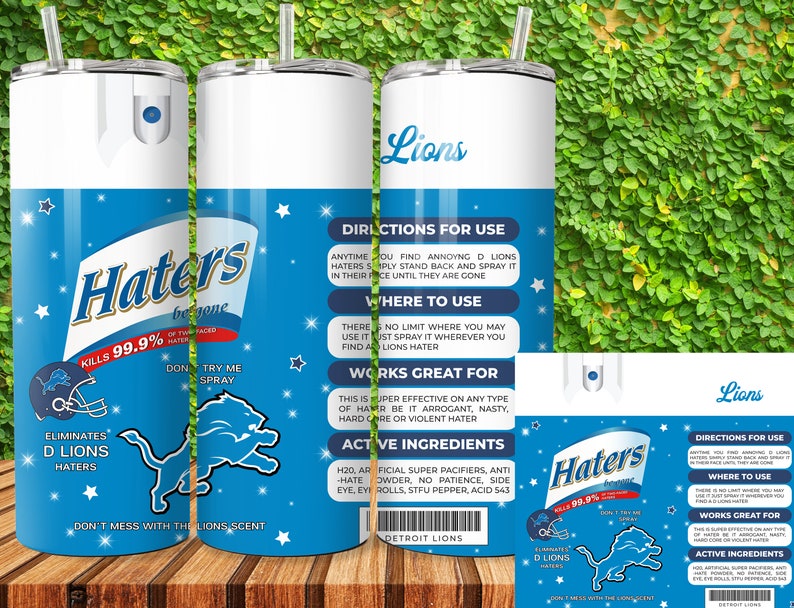 Haters Be Gone Spray 20oz Skinny Stainless Tumbler Travel Mug Choose ...