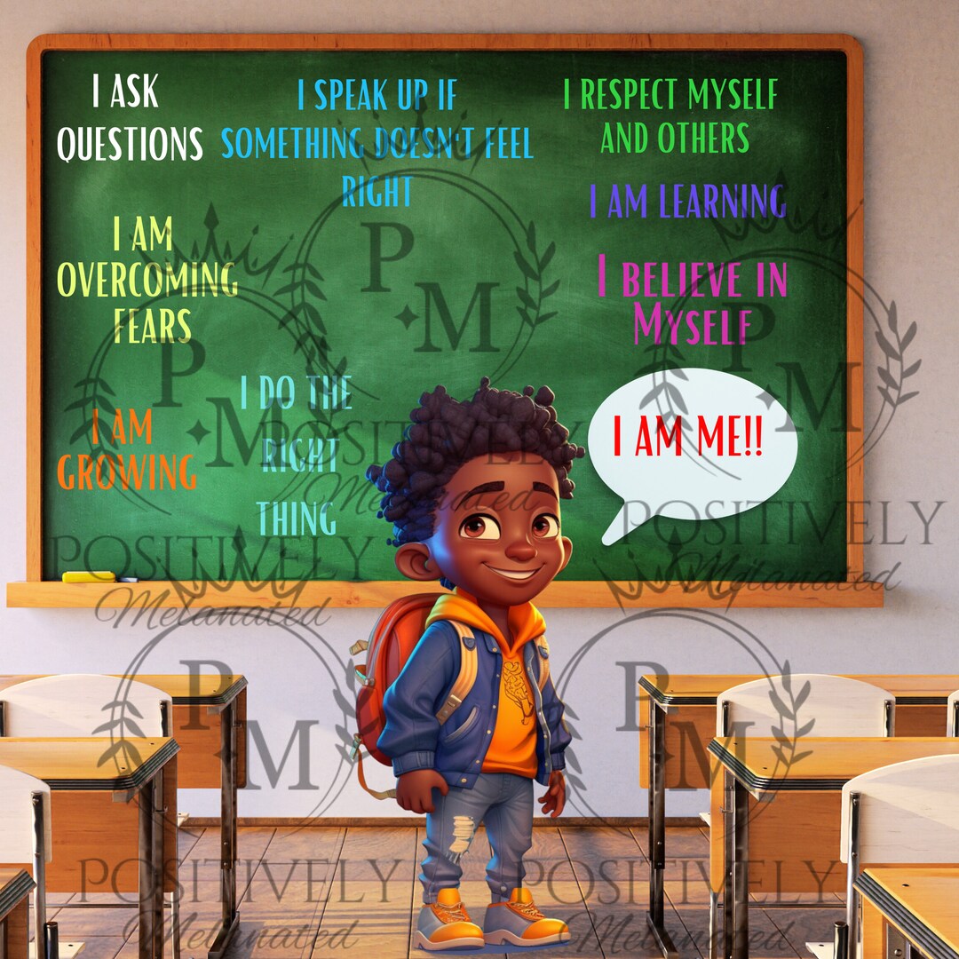 4 Image Bundle, Affirmations for African American Children, Positivity ...