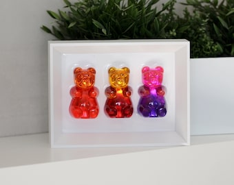 Extra Large Holographic Rainbow Resin Gummy Bear Art/3d Pop Art Wall ...