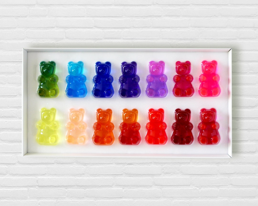 Gummy Bears Resin Art Wall Hanging Pop Art 3d Art Colorful Home Decor ...