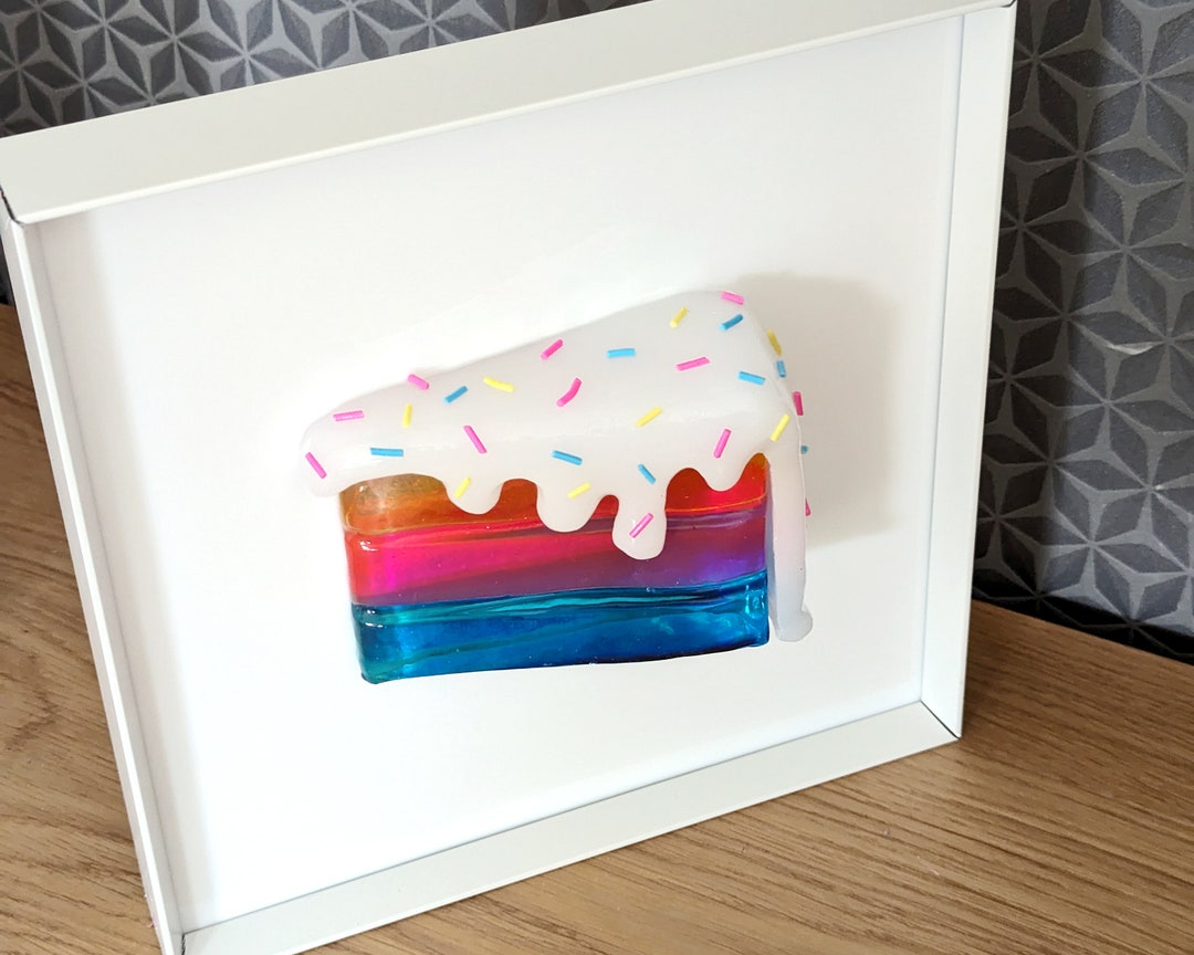 Sweets Cake Art Sculpture, CMY Color Wall Decor Pop Art, 3D Art, Home ...