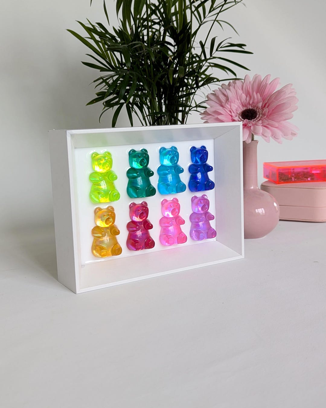 Kids' Room Decor of a Rainbow Gummy Bears | 3d Art | Fun Home Decor - Etsy