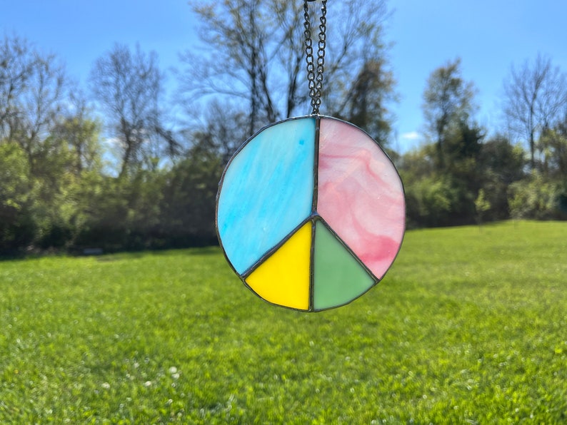 Stained Glass Peace Sign - Etsy