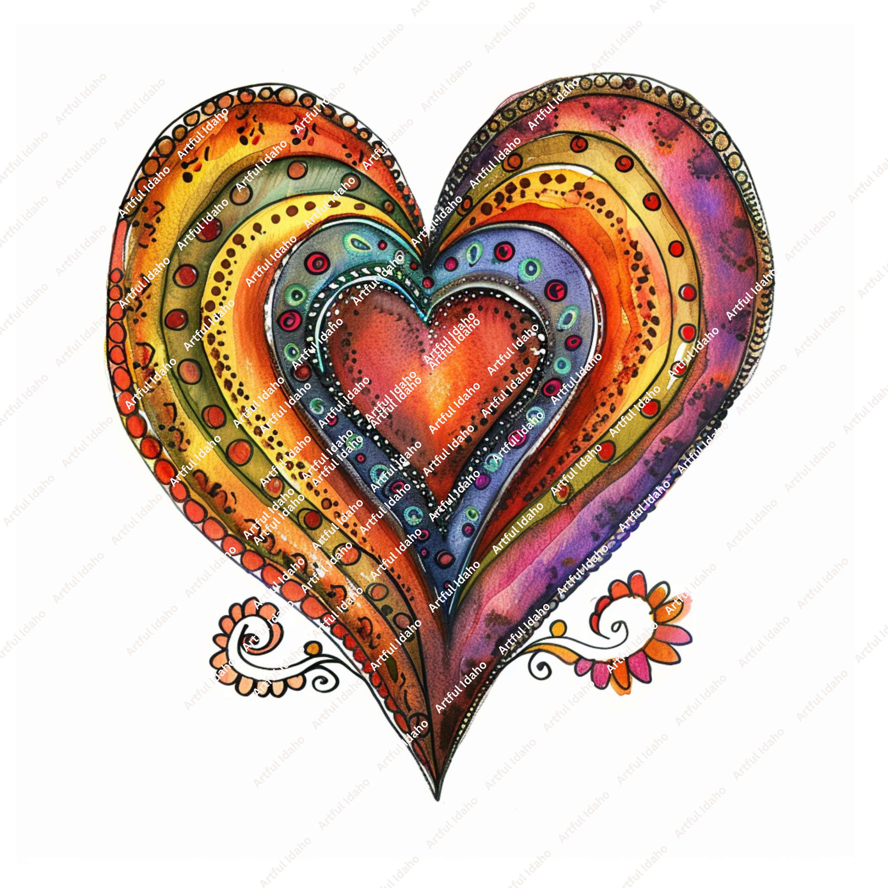 Heart Clip Art Sublimation Clip Art Commercial Use Heart Clip Art ...