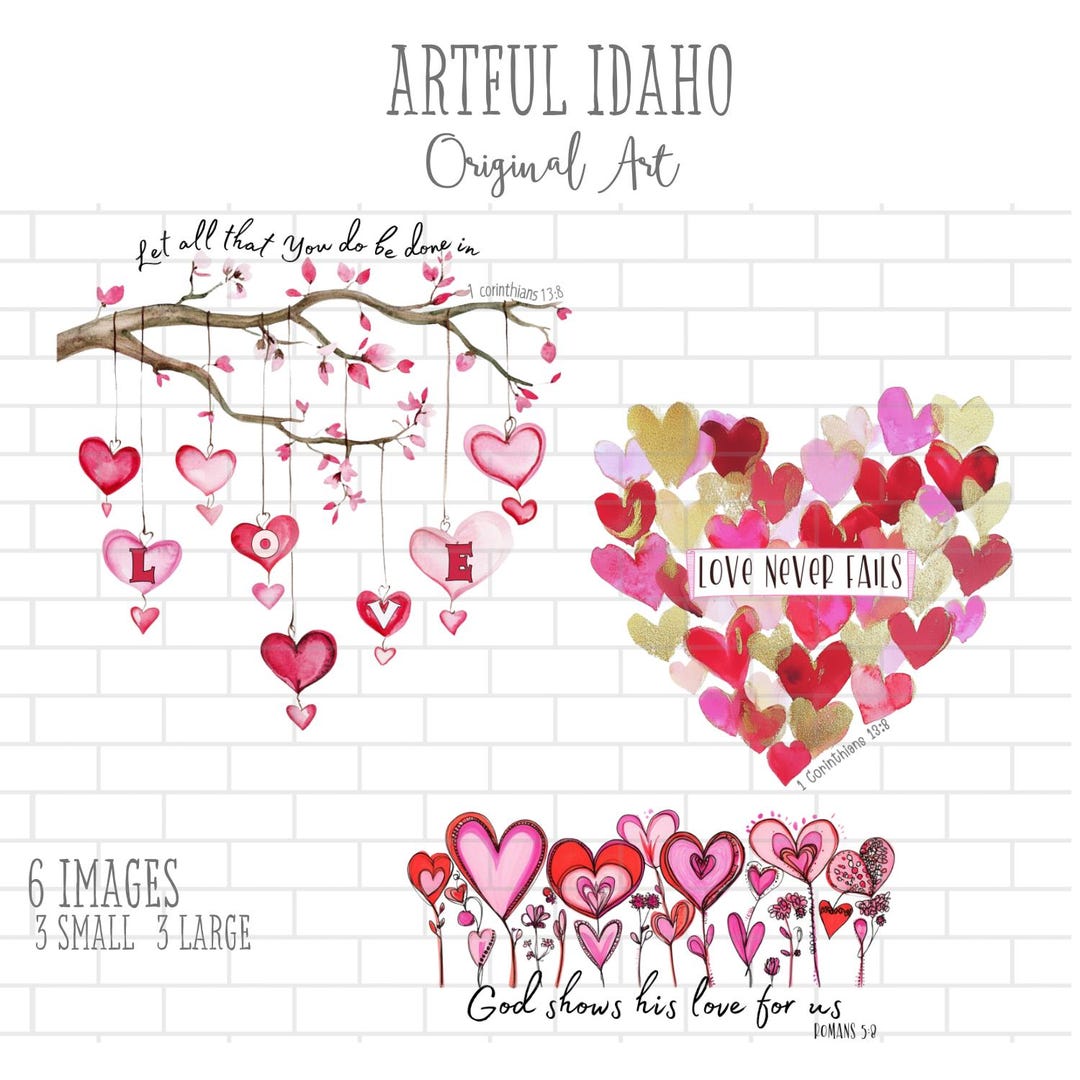 Christian Valentines Day Clip Art | Valentines Day Faith Png | Retro ...