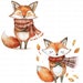 Fall Animal Clip Art | Fall Fox Clip Art | Sublimation Clip Art ...