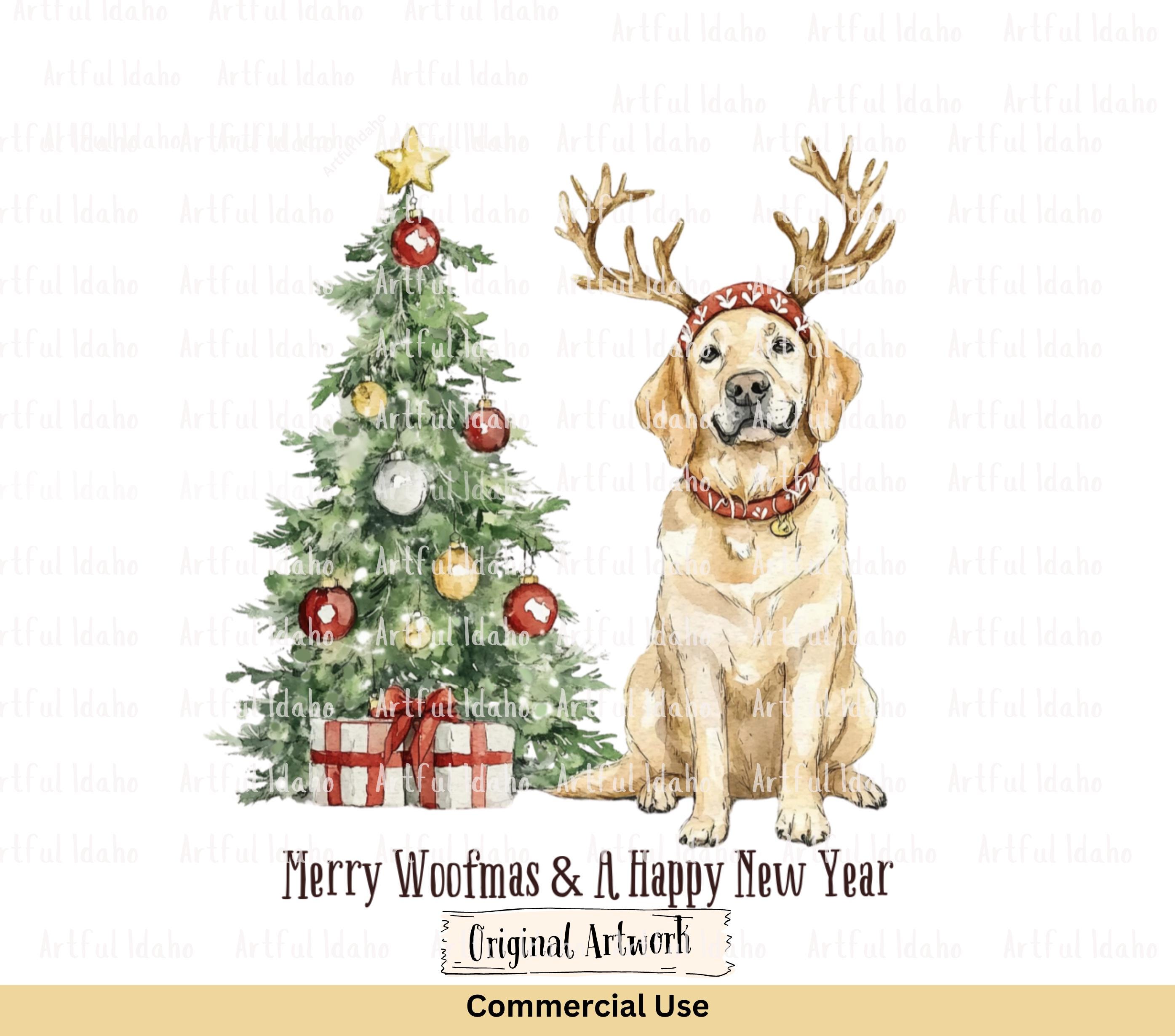 Christmas Dog Clip Art | Christmas Labrador Png | Christmas Transparent ...