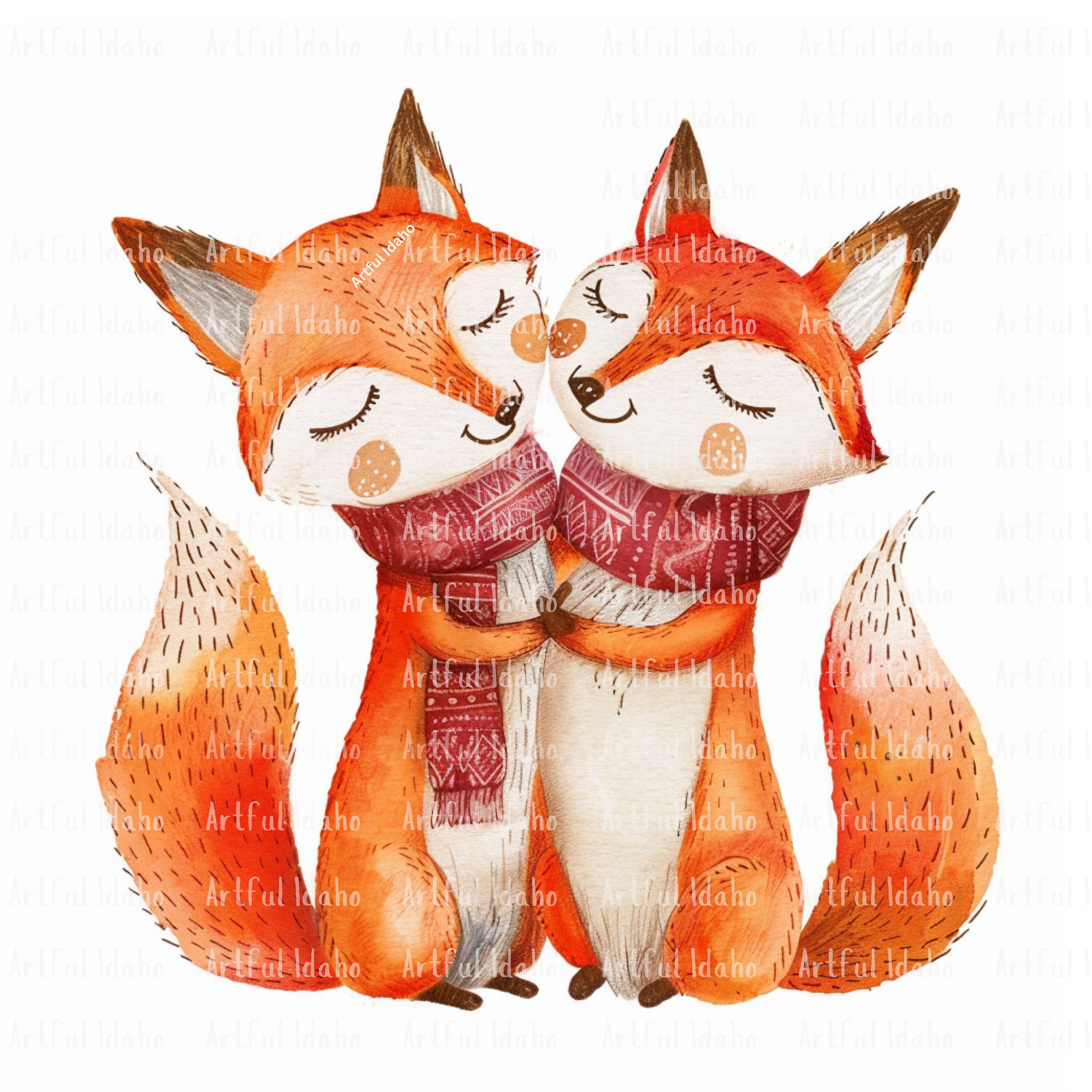 Fall Animal Clip Art | Fall Fox Clip Art | Sublimation Clip Art ...