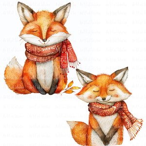 Fall Animal Clip Art | Fall Fox Clip Art | Sublimation Clip Art ...