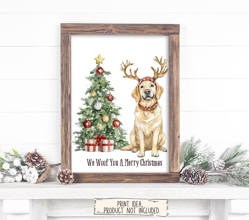Christmas Dog Clip Art | Christmas Labrador Png | Christmas Transparent ...