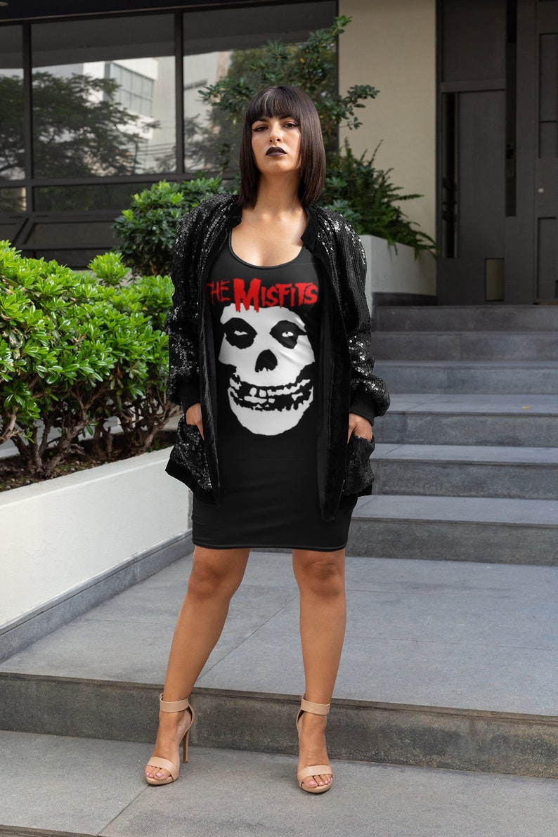 Misfits Punk Rock Music Dress | Goth Dress | Punk Dress | Rock Dress ...